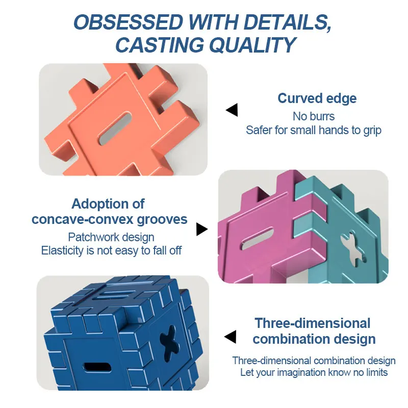 Colorful Small Building Block Set 100pcs Stem Diy Construction Block ...