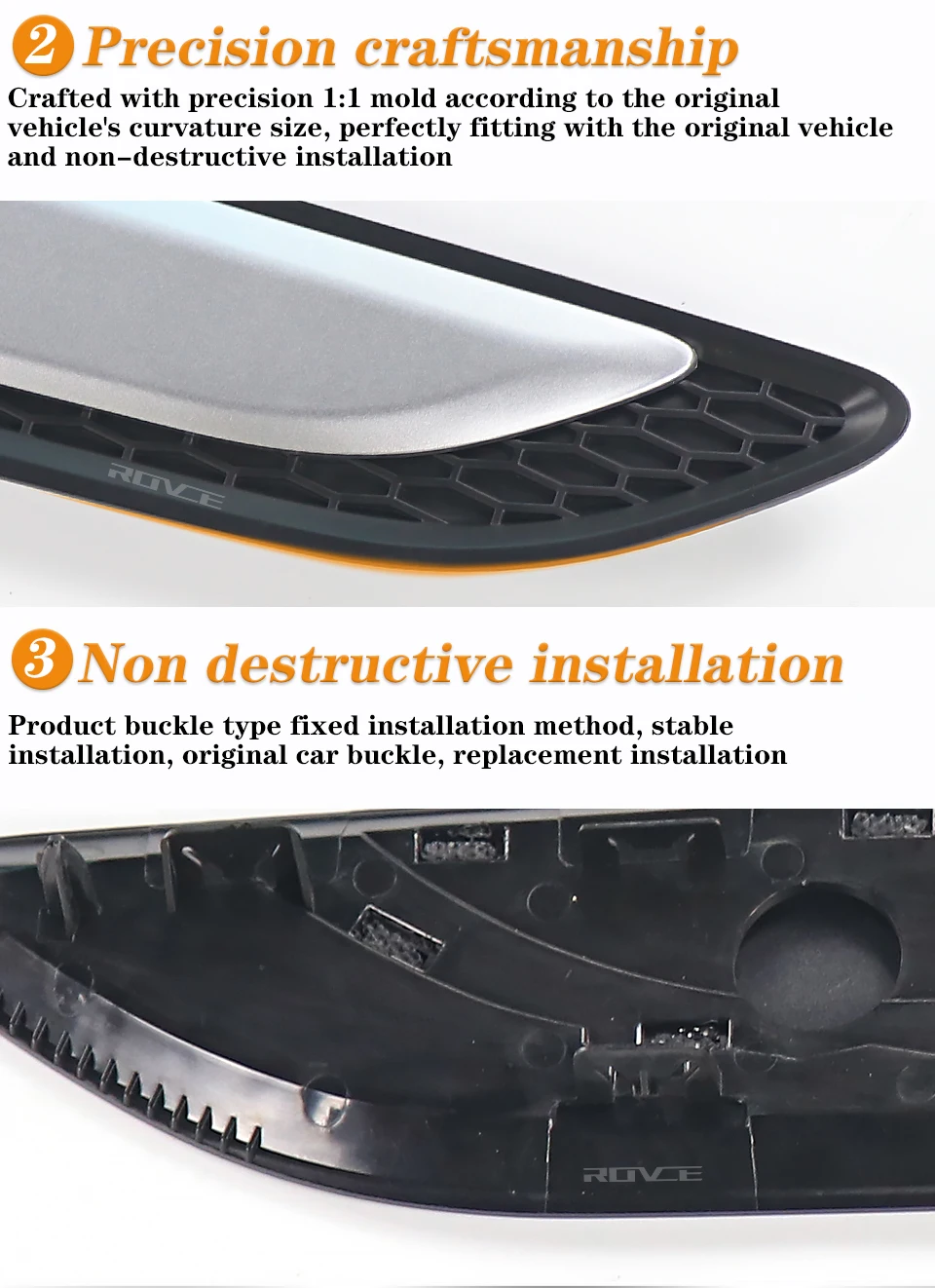 Front Side Fender Grille Vent Abs For Land Rover Discovery Freelander ...