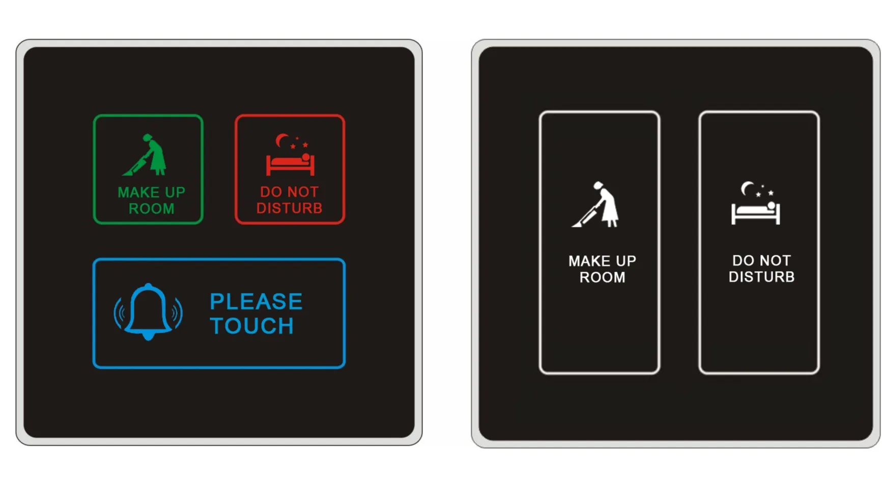 Small Led Doorplate Touch Doorbell Dnd Mur Logo Room Number Sign ...