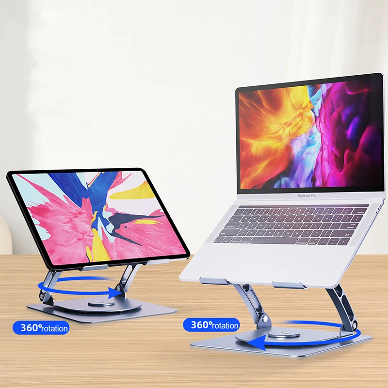 T602g Aluminium Adjustable Height Desk 360 Degree Rotating Best Laptop ...