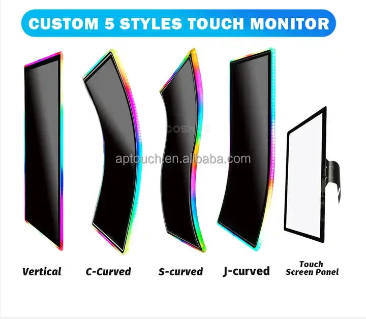 21/32/43/55 Inch Kiosk Touch Screen Capacitive Vertical Monitor With ...