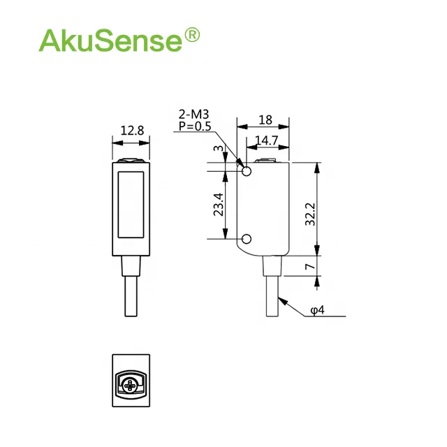 Akusense Bgs Diffusive Reflection Pc Sealed 20cm Npn Photocell Touch ...