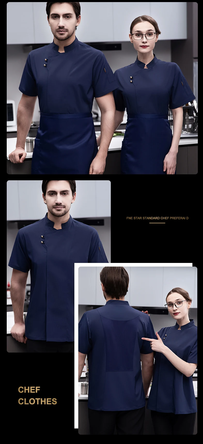 Elegant Hotel Service Uniforms - Modern Work Clothes