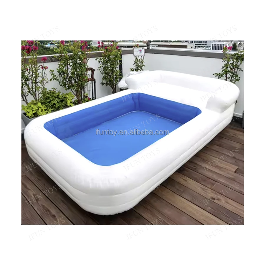 Backyard Inflatable Sofa Pools with Inflatable Pillow and Cup Holder ...