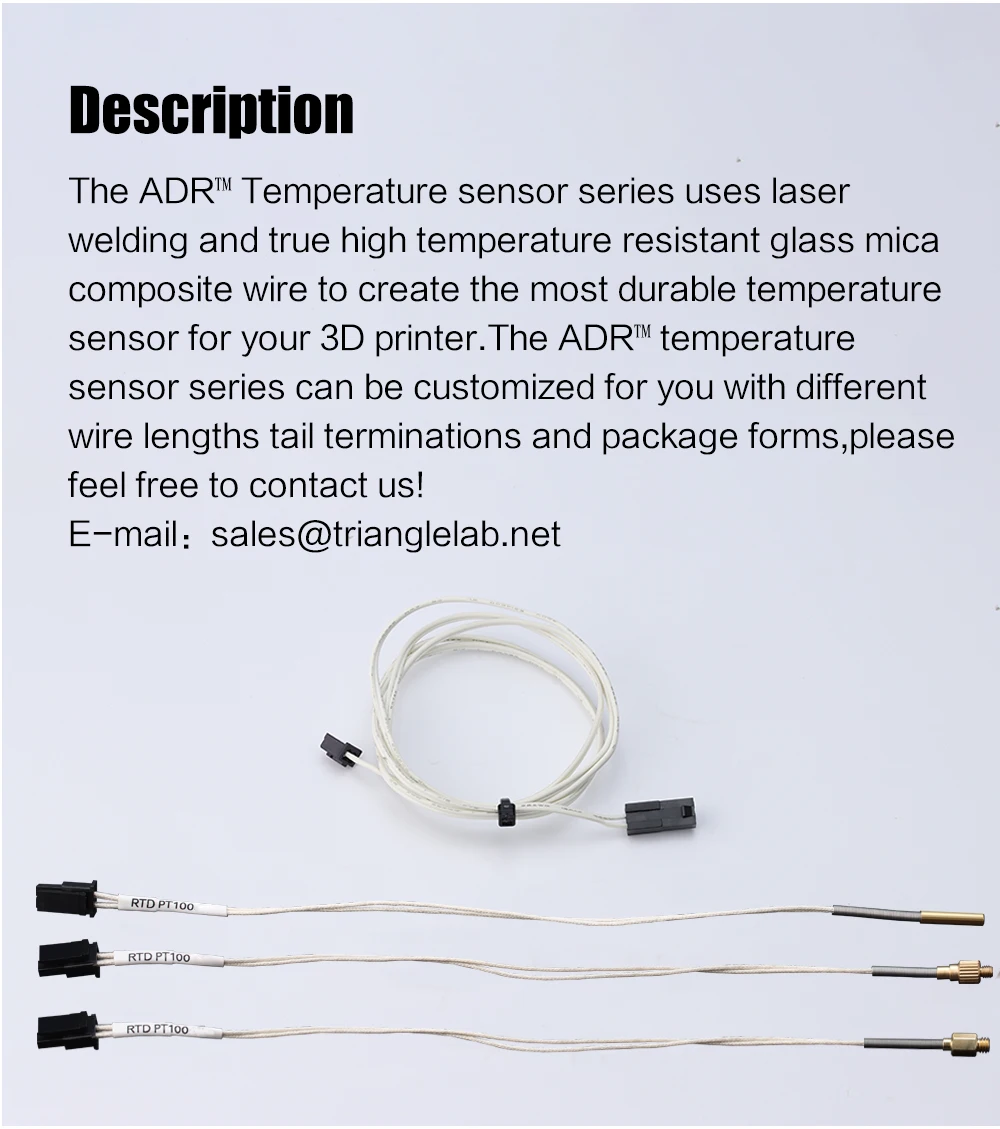 Trianglelab ADR Heraeus M222 PT100 (Class B)Thermistor Sensor New ...