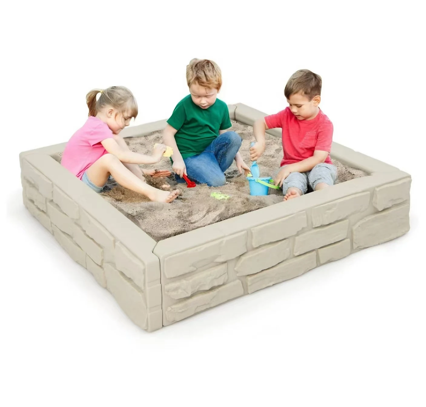 Best Price Plastic Easy Assembly Children's Sandbox With Base And Cover ...