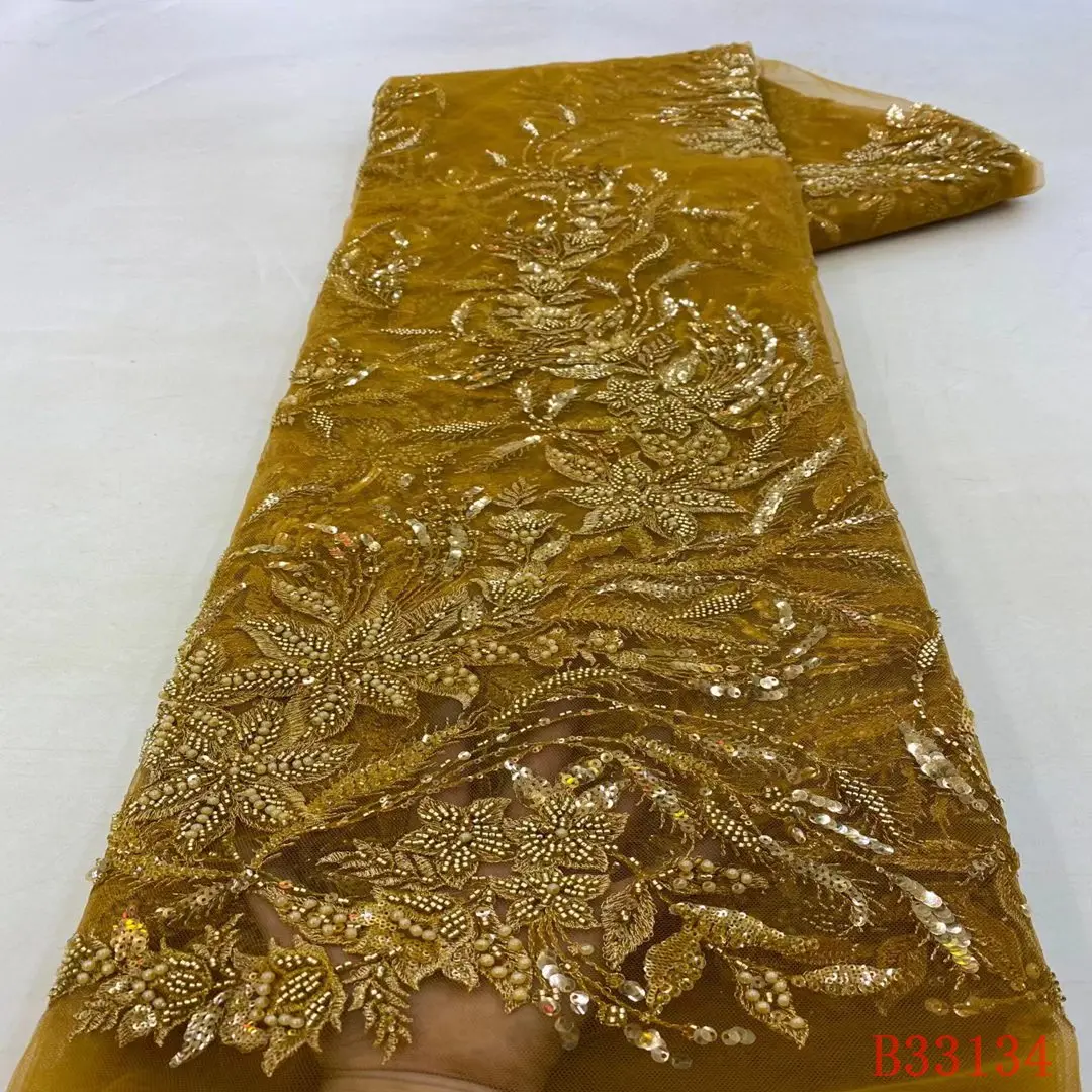 Grateful High-end Embroidery Transparent Sparkling Bridal Sequin Fabric ...
