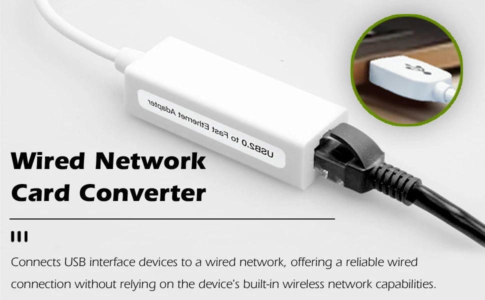 Usb To Rj45 Lan Ethernet Adapter 100mbps Usb To Rj45 Lan Converter 10m ...