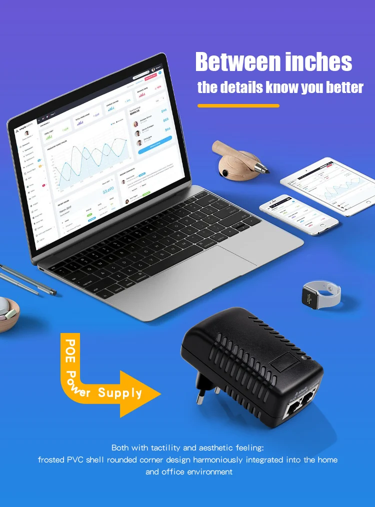 Poe Adaptor 12w 15w Poe Injector / Adapters 24v 0.5a,48v 0.5a Poe ...