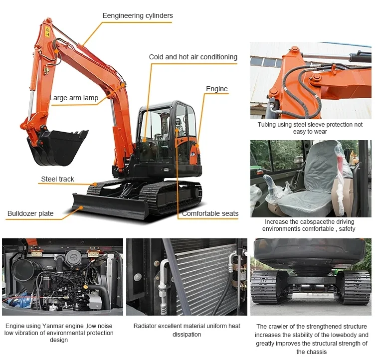 6ton R360 MINI Multipurpose Track Construction Equipment