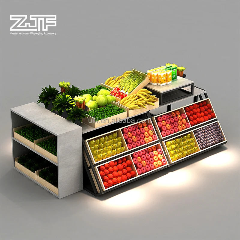 Shopping Mall Advertising Products Shelf Supermarket Fruit Vegetable ...