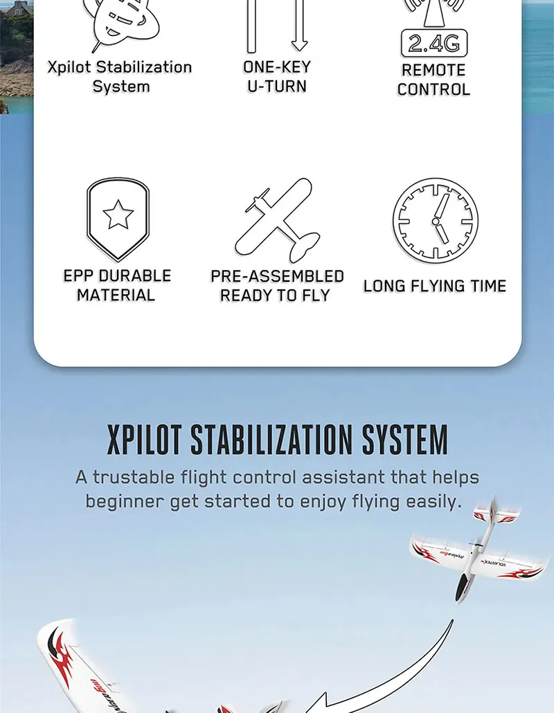 Volantex Ranger 600 761-2 Gyro EPP Foam RC Plane Toy