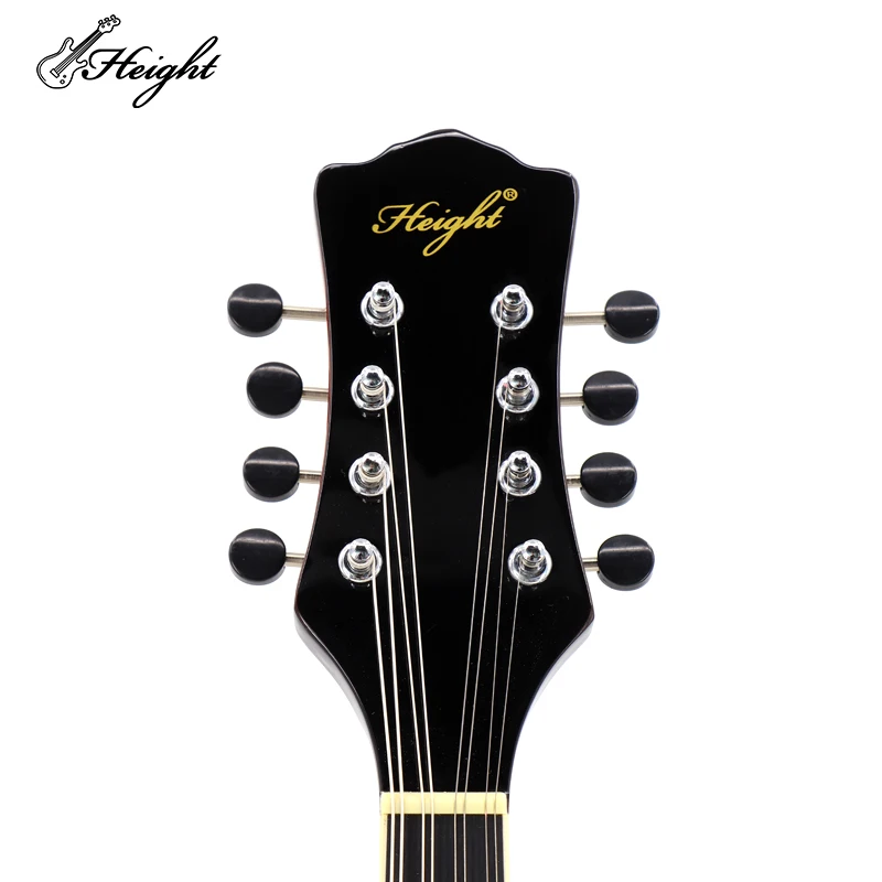 Red Electric Mandolin Instrument - Sapele Wood & Mahogany