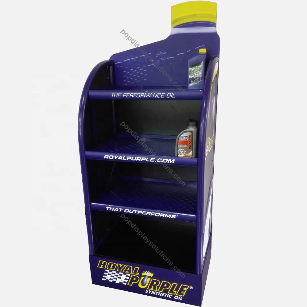 Heavy Duty Free Standing Floor Metal Shop Lubricating Oil Display Rack ...