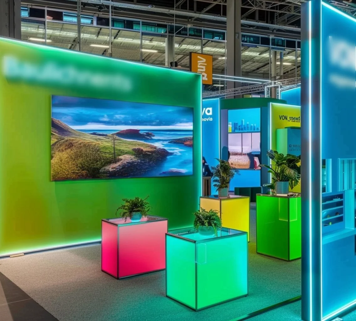 Custom Trade Show Booth Design And Display Utilizing Seg Aluminum Frame ...