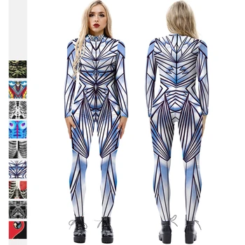 Halloween Sexy Cosplay Costume Adult Fish Scales Women Long Sleeve ...