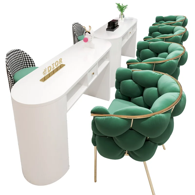 Light Luxury Manicure Table And Chair Set Multi-function Manicure Table ...