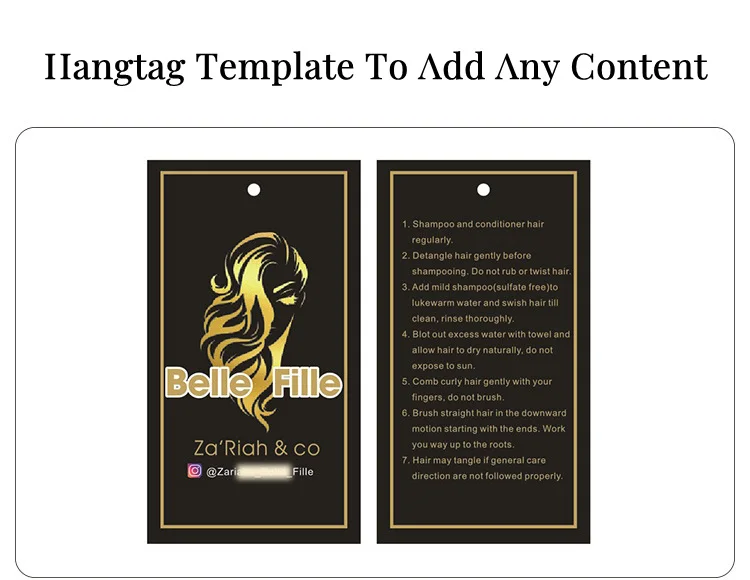 Factory Cheap Price Custom Human Hair Wigs Label Wig Tags Hair ...