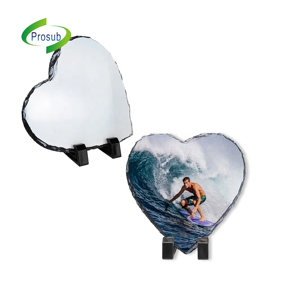 Prosub Sublimation Photo Stone Slate Blanks Custom Photo Heart Shape ...
