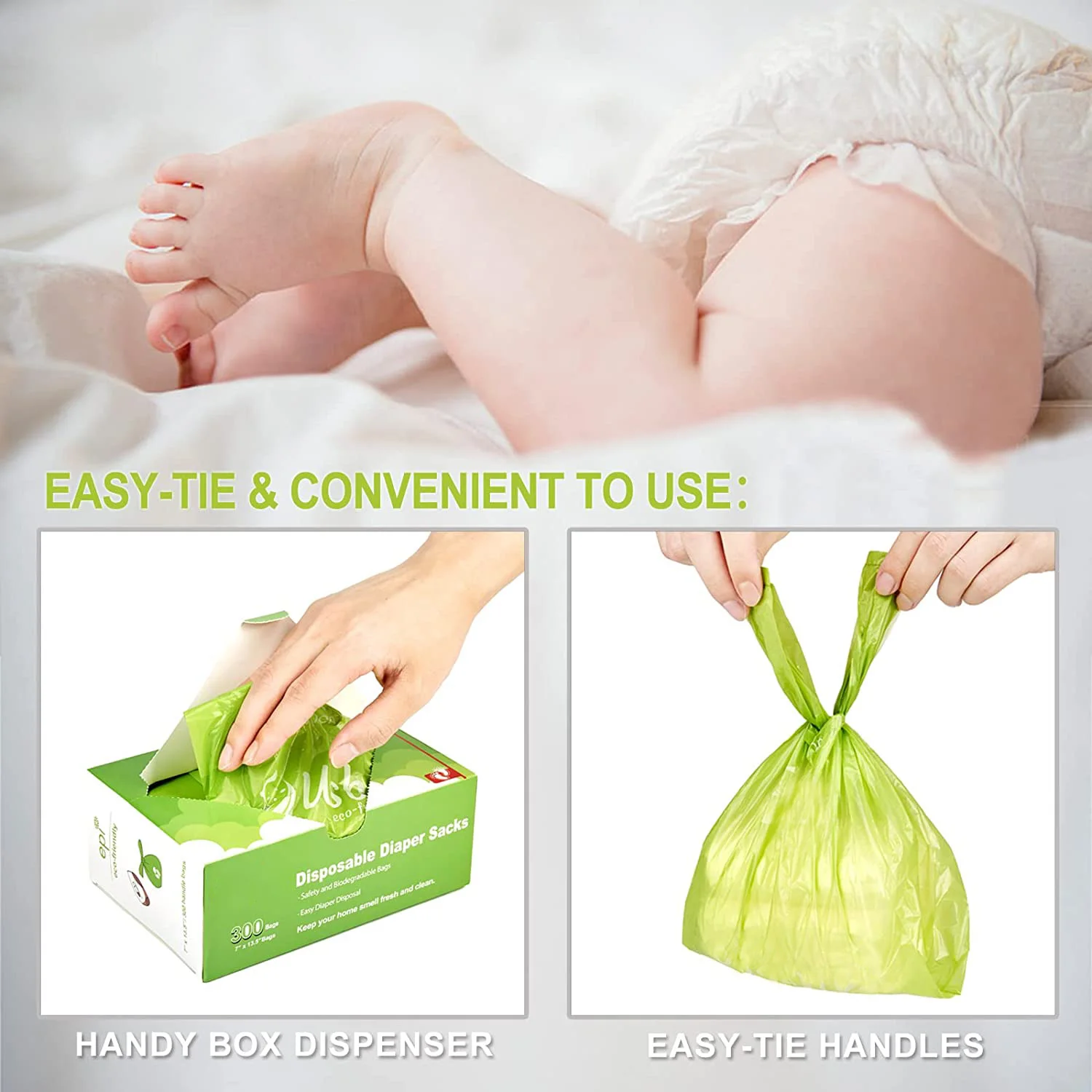 Hot Biodegradable Disposable Pe Diaper Sacks Baby Plastic Disposable ...