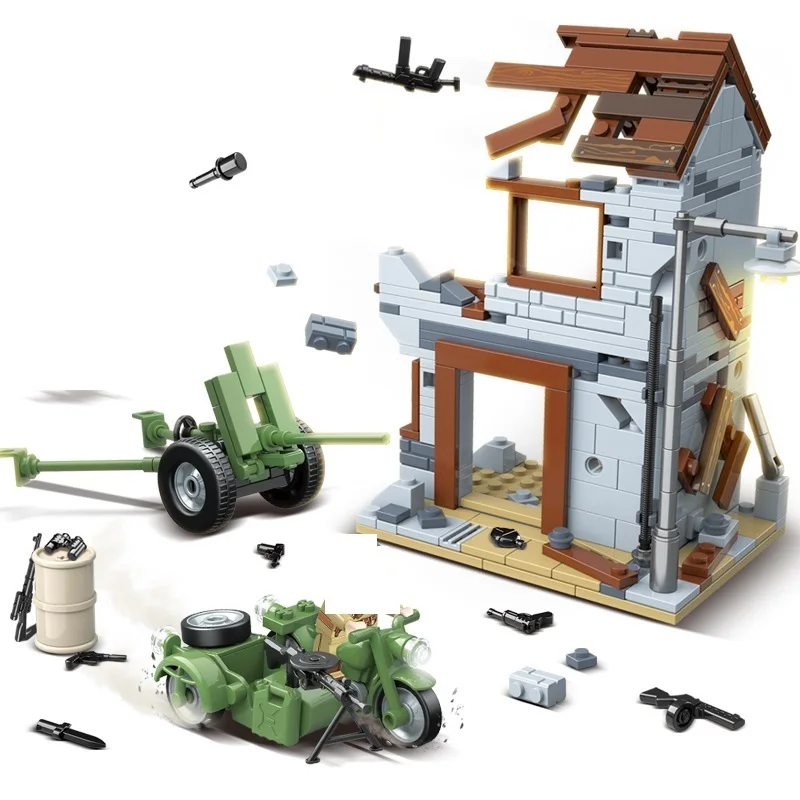 War 2 Building Blocks WW2 Military Custom Building Blocks Battle Scene ...