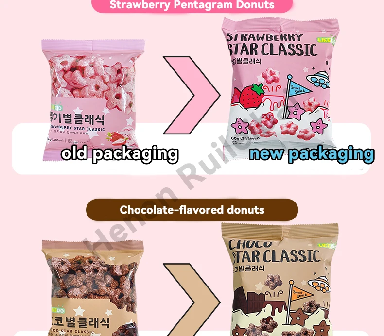Laike Imported Korean Biscuits Pentacle Donuts Chocolate Snacks 76g ...