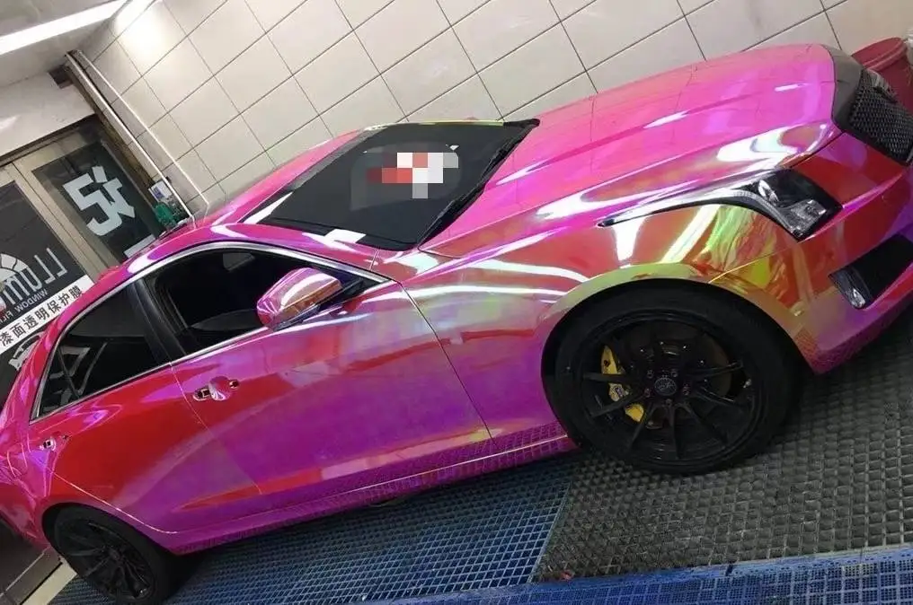 High Gloss Holographic Chrome Reflective Color Shift Car Vinyl Wrap