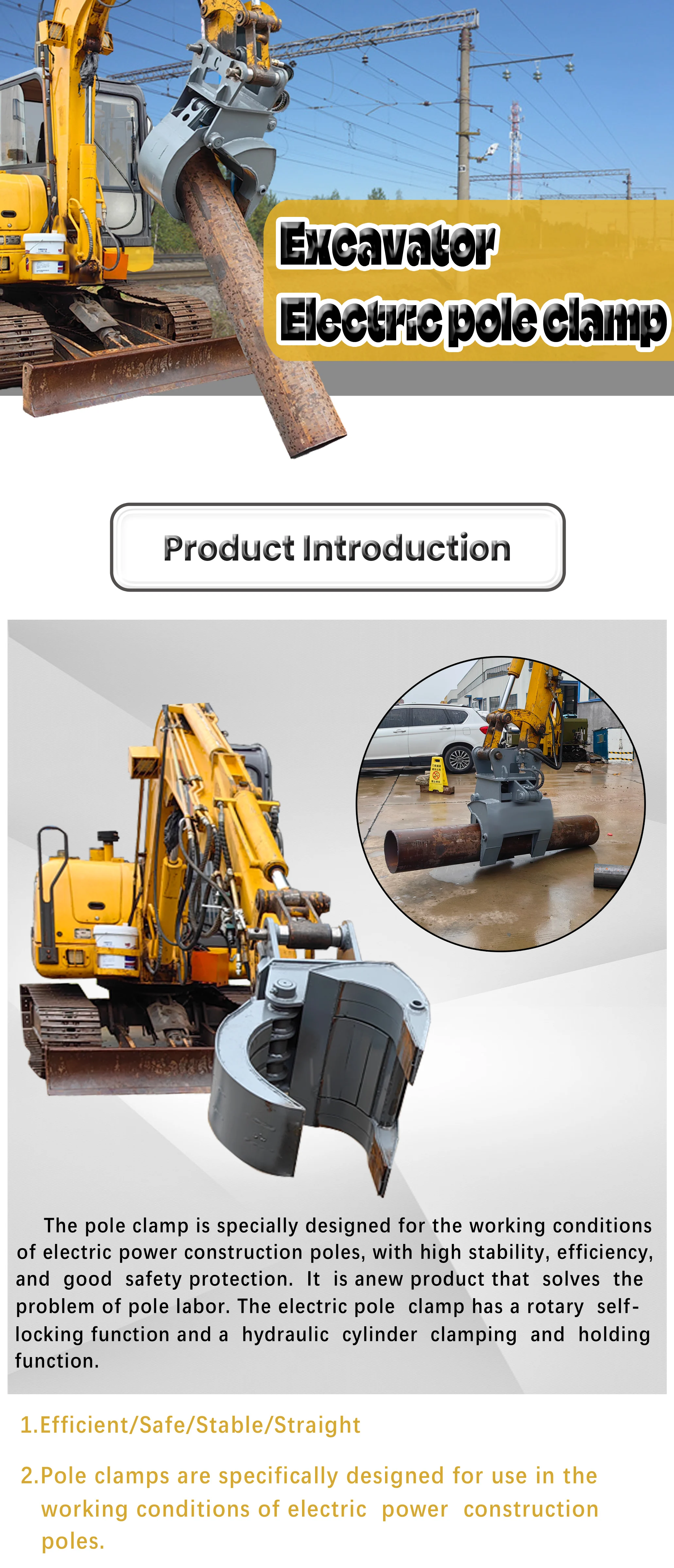 Multi-functional Extendable Pole Clamp Grab Setter Grapple With ...