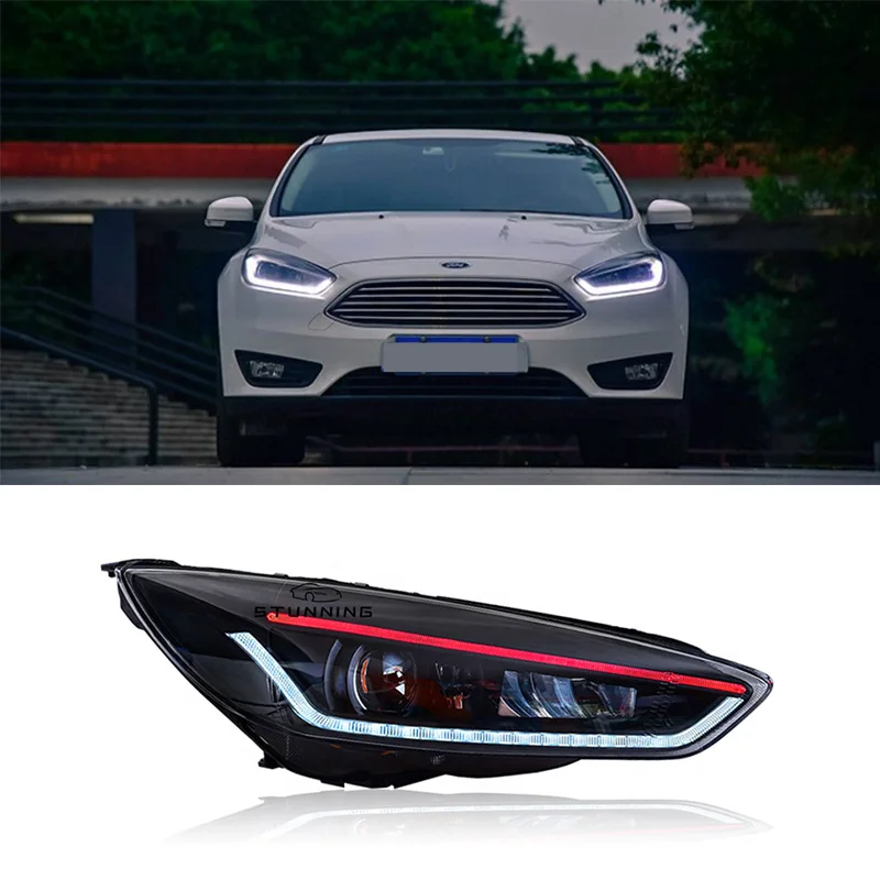 Mustunning Led Drl Dynamic Headlight Headlamp For Ford Focus 2015 2016 ...