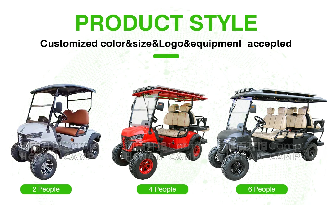 CAMP Independent Suspension Electric Golf Cart Lithium 4 Seater Lifted ...