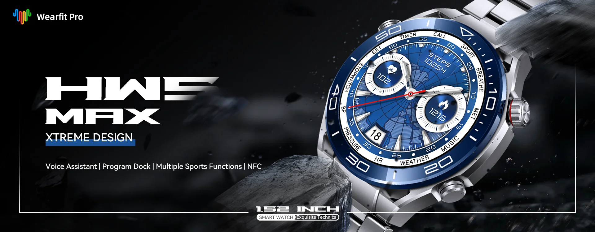Hw5 Max Smartwatch - IP67 Waterproof with NFC & Motion Tracking