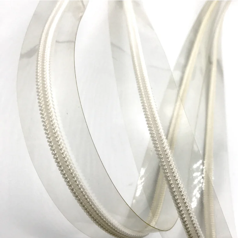3# And 5# Pvc Transparent Long Chain Zipper In Bobbin Garment ...