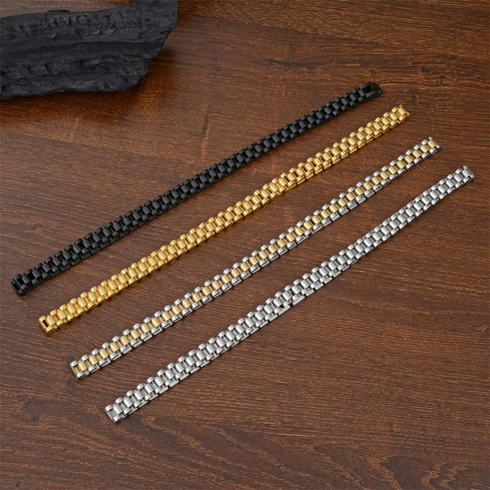 Hip Pop Personalized Watch Strap Design 10mm Chain Gold Plated ...