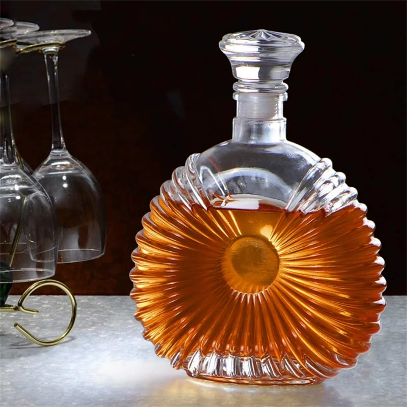500ml 700ml Clear Glass Whisky Vodka Decanter Cork Stopper Screen ...