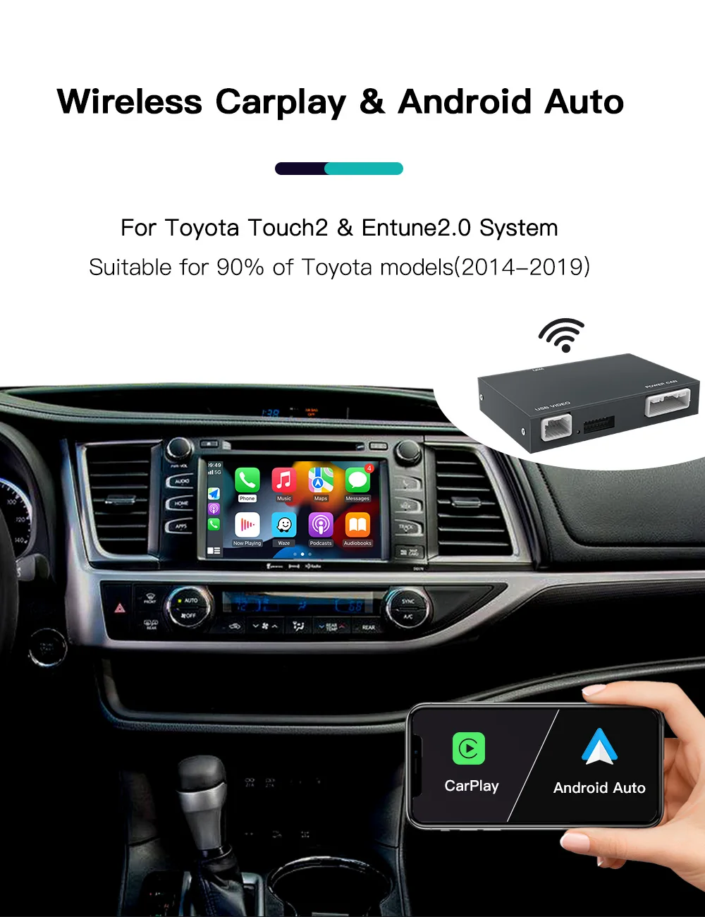Toyota 4Runner Wireless CarPlay & Android Auto Radio - 1-Year Warranty