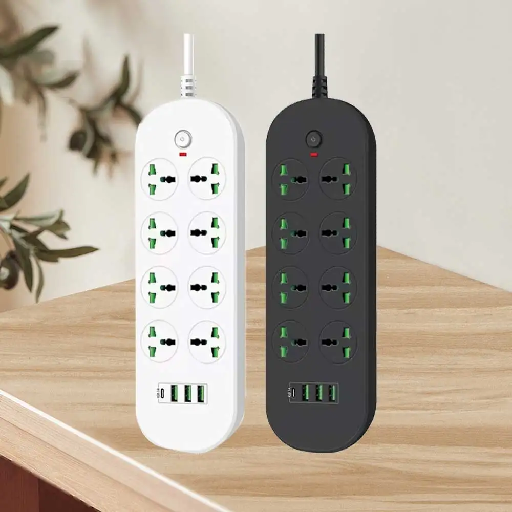 Oswell Universal Power Socket Extension Desktop Usb C Power Strip Multiple Socket With Plugs ...