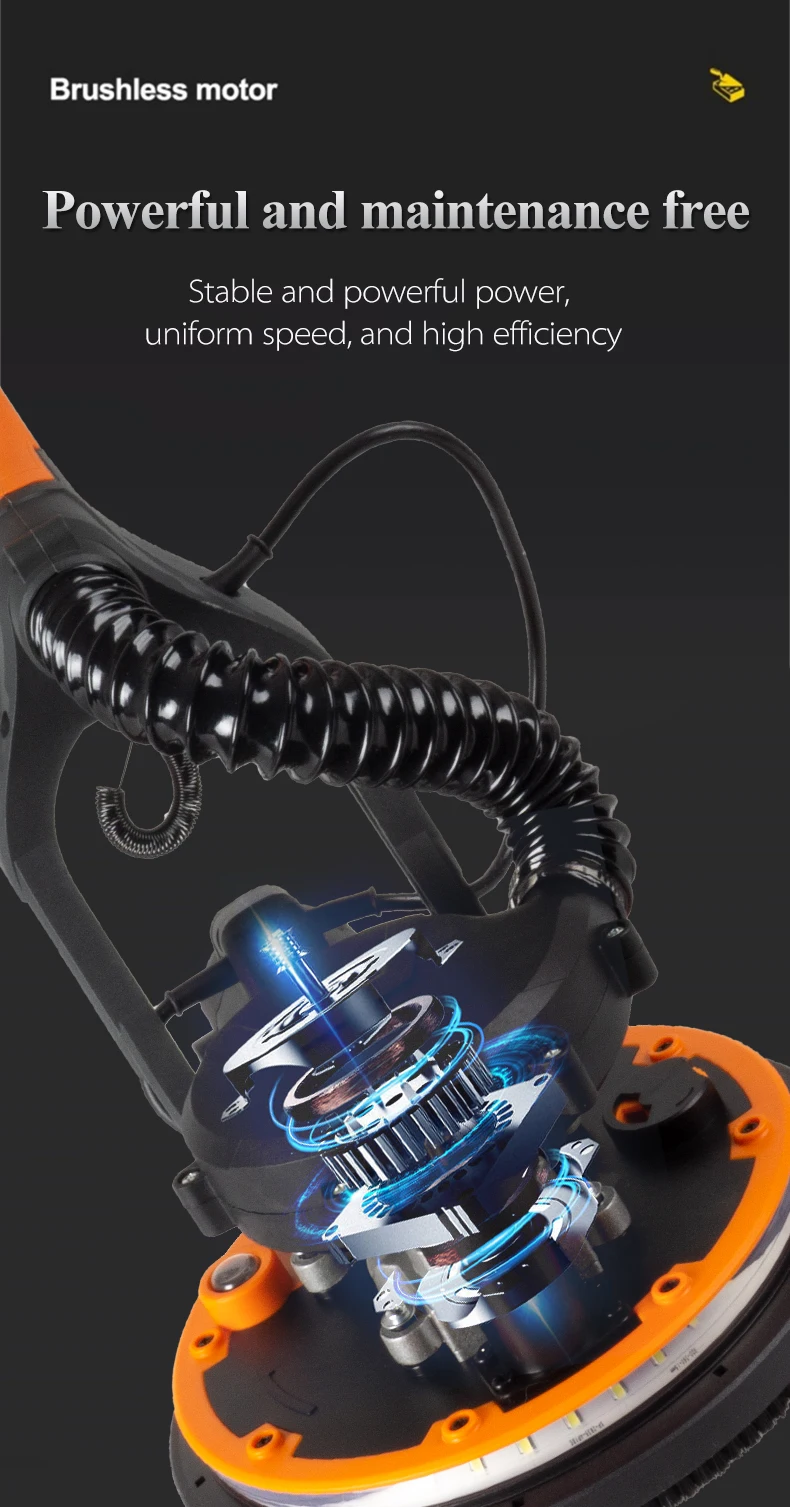 850W Variable Speed Wall Sander - Efficient Drywall Tool