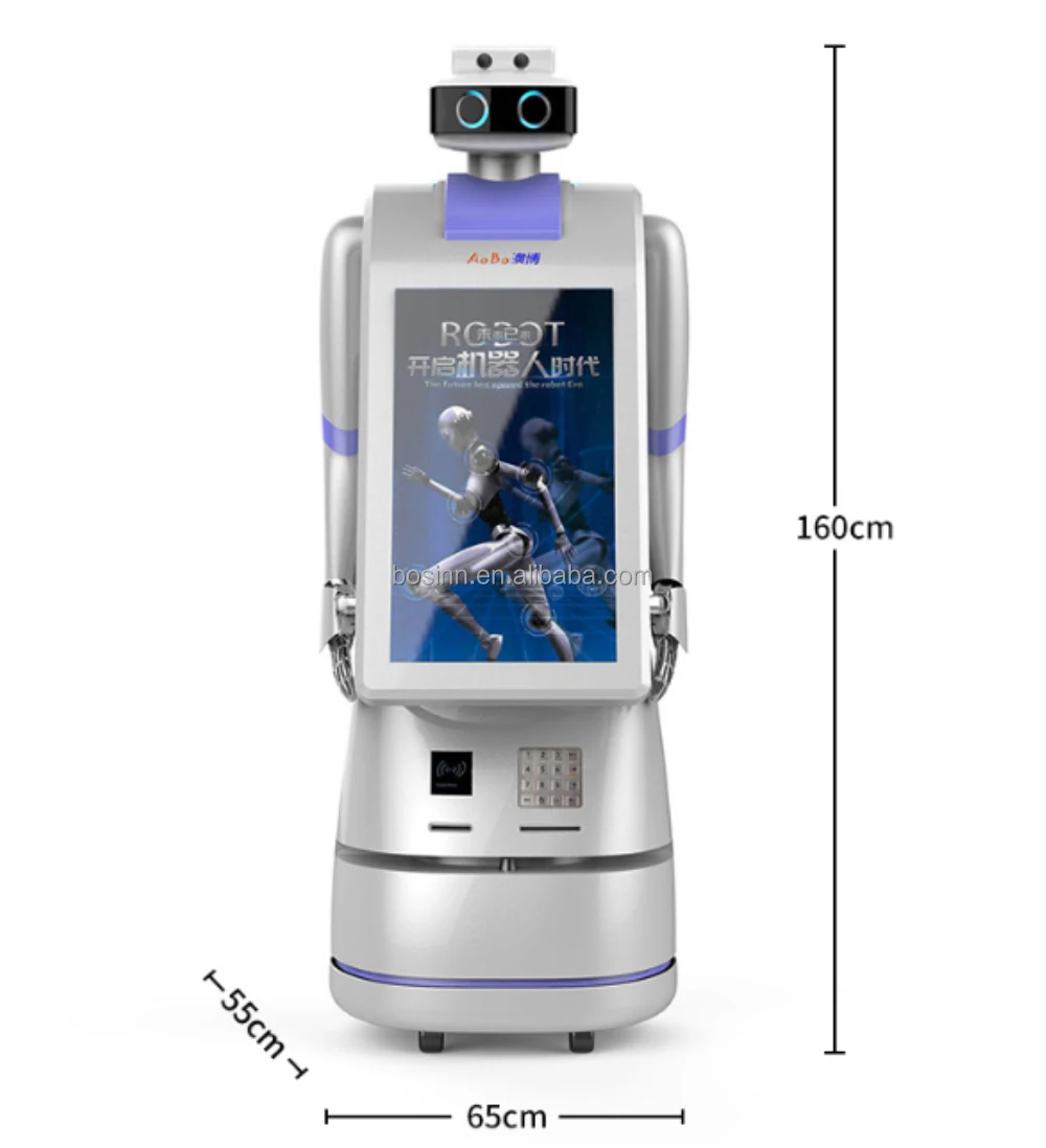 Exhibition Hall Interactive Touch Screen Robot Government Service Robot ...