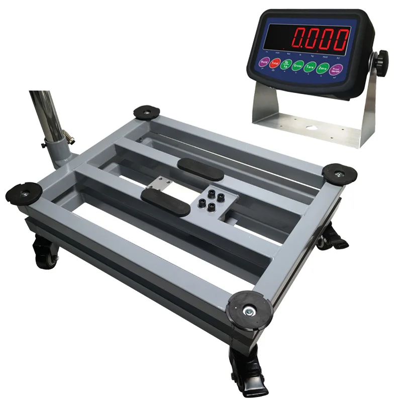 300kg Movable Floor Scale Portable Platform Weight Scale With Wheels ...