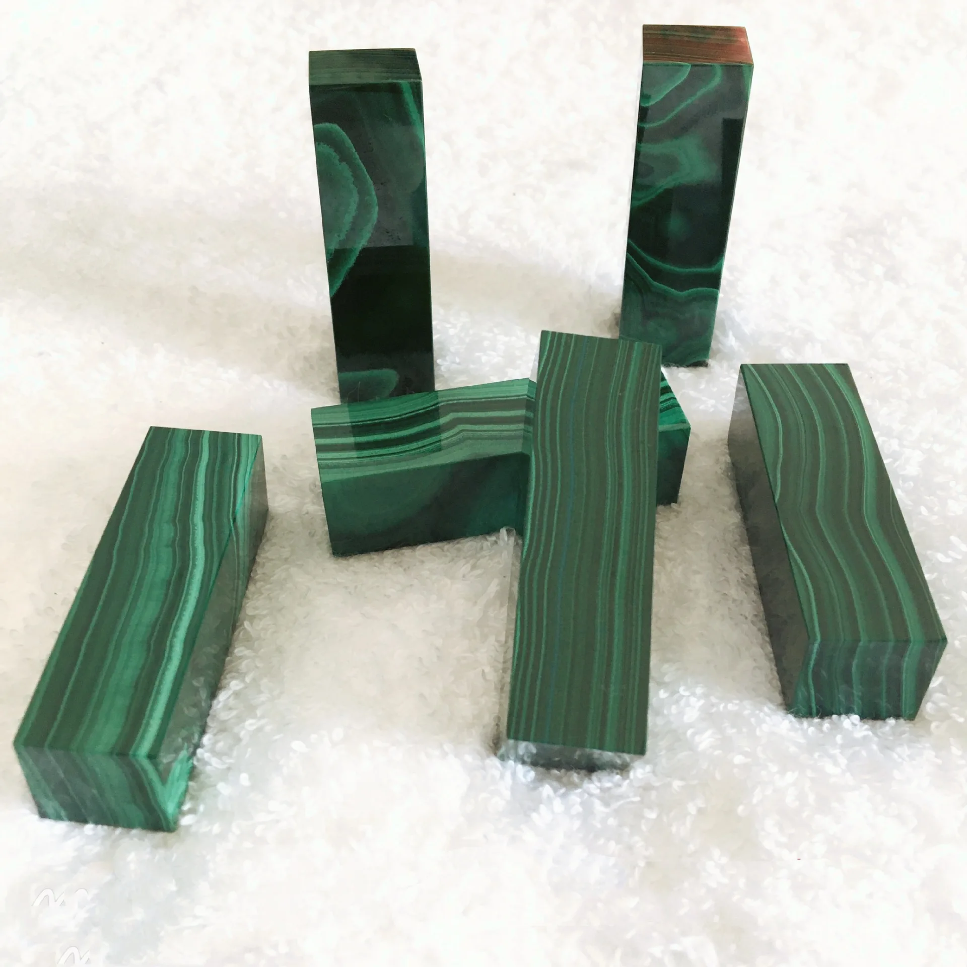 Wholesale Custom Make 50mm Malachite Straight Grain Cuboid Hand Cutting ...