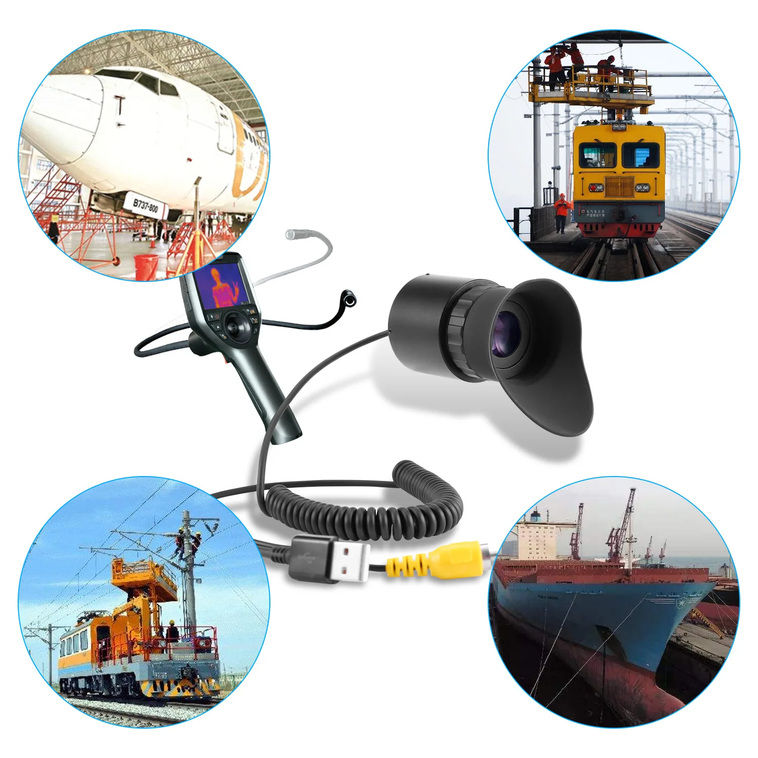 V760C-3 Industrial Inspection Endoscope with Portable Display ...