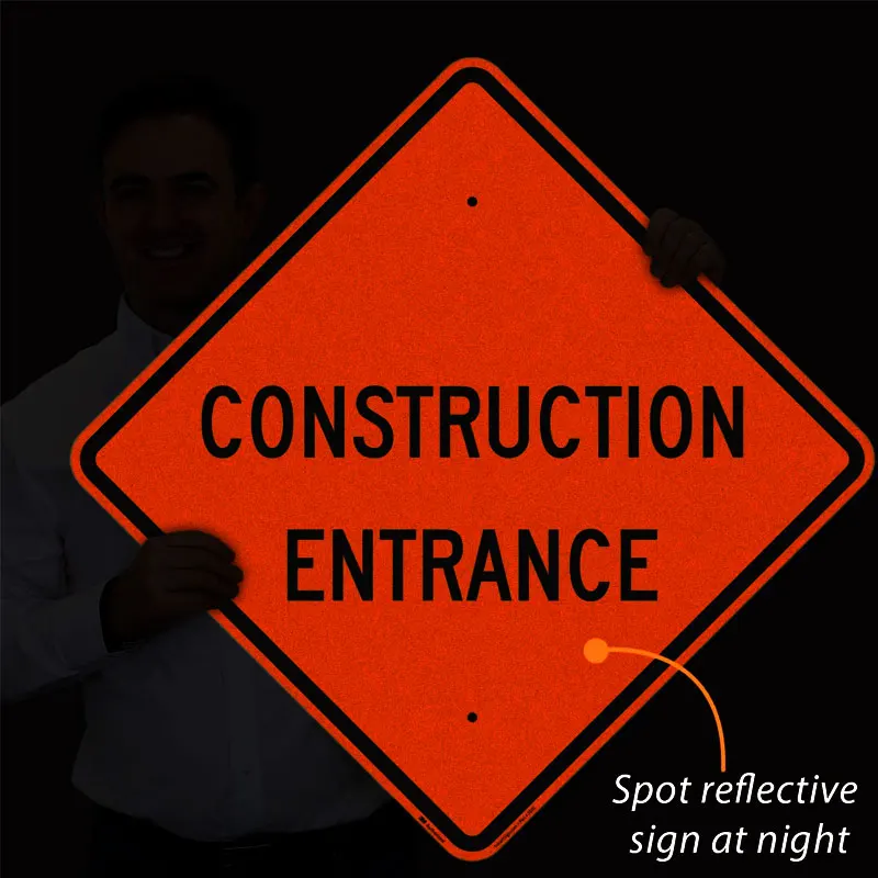 Custom Road Construction Work Sign Aluminum 3m Reflective Traffic Road ...