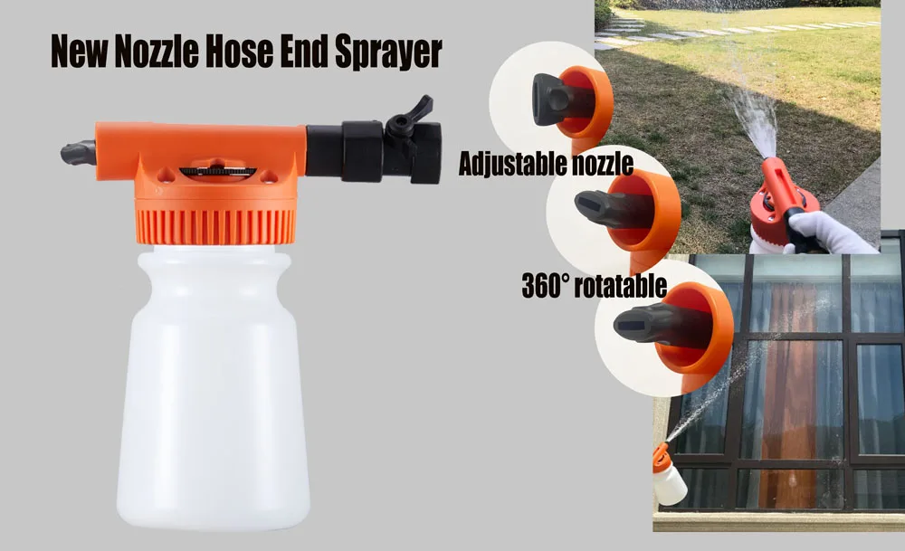 Adjustable Dial Mixing Ratio Fertilizer Sprayer for Gardens