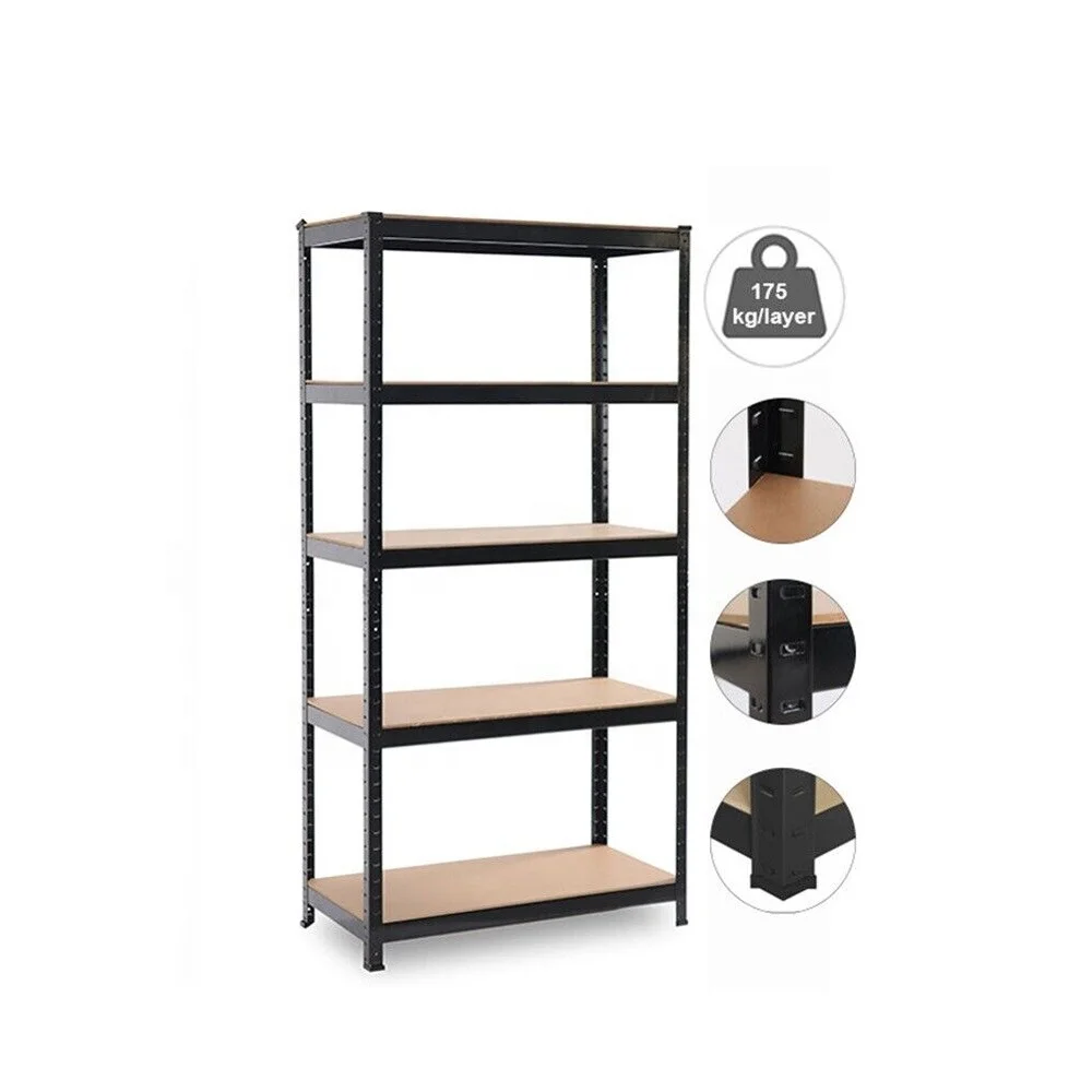 Adjustable Multi-level Boltless Steel Storage Racks Galvanized Industry Metal Shelf With Plastic ...
