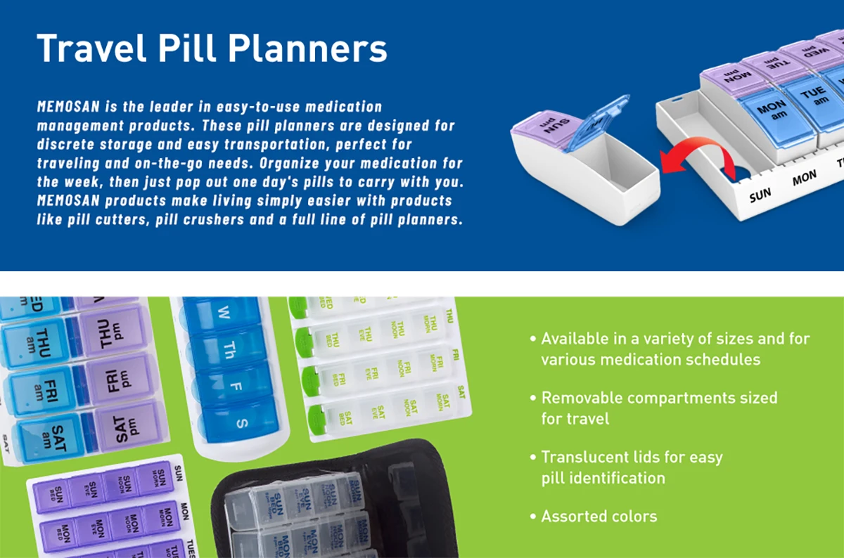 Wholesale Weekly Removable Pill Box Case 7 Days 14 Compartments Plastic ...