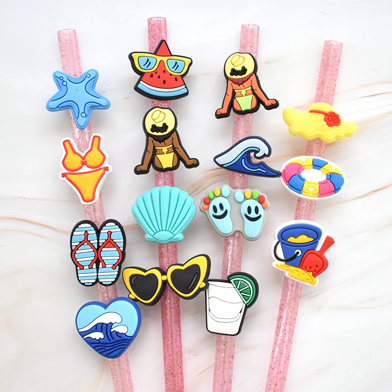 Wholesale Cartoon Lilo Straw Topper Stitch Silicone Lilo Stitch Straw ...