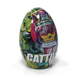 New Design Easter Egg Shape Tin Packaging Chocolate Ribbon Toy Candy ...