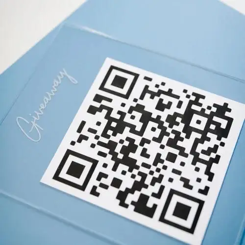 Custom Table Sign with QR Code Card - Acrylic Business Cards in ...