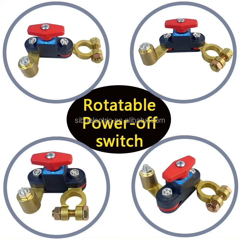 Car Battery Disconnect Switch Bidirectional Joint Can Rotate Disconnect ...
