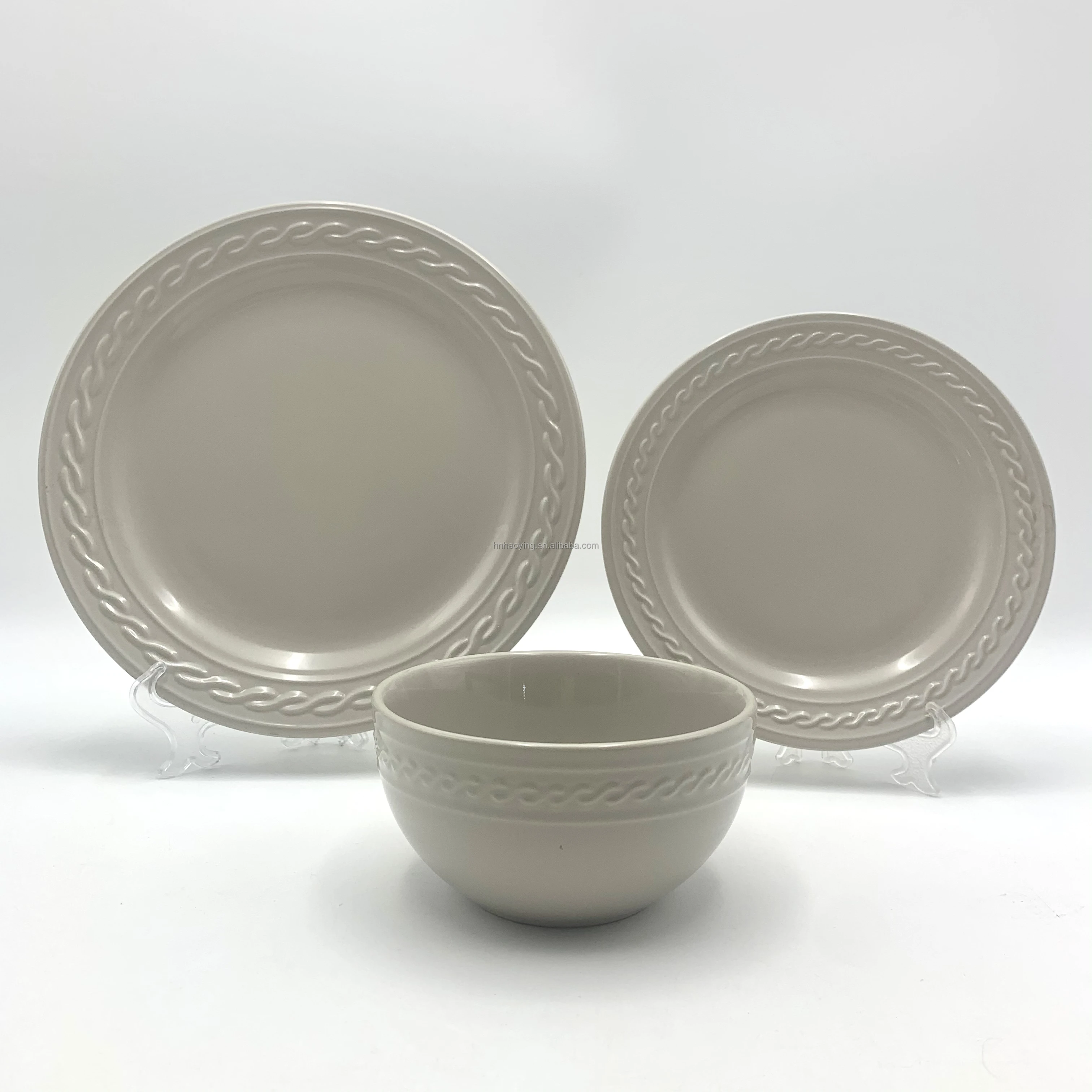 Scandinavian Style Embossed Light Luxury Texture Daily Ceramic ...